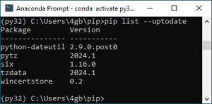 How to Use pip list and 4 Options - 4096MB